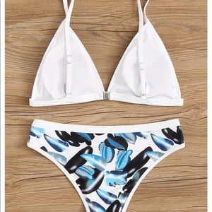 Swim | Leaf Print Triangle Bikini Set | Poshmark